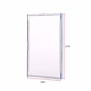 Tpoael Cards Sleeves Top Loaders 10 Hard Acrylic Card Protector Clear Card Brick + 2 Display Stand Fit for Trading Cards,Standard Sports Cards,Baseball Card Holder Cases Collectibles White