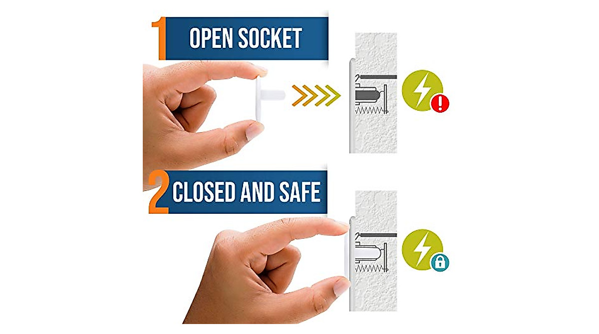 Childproof Your Outlets with 50 Transparent Safety Plugs | Wappa Baby