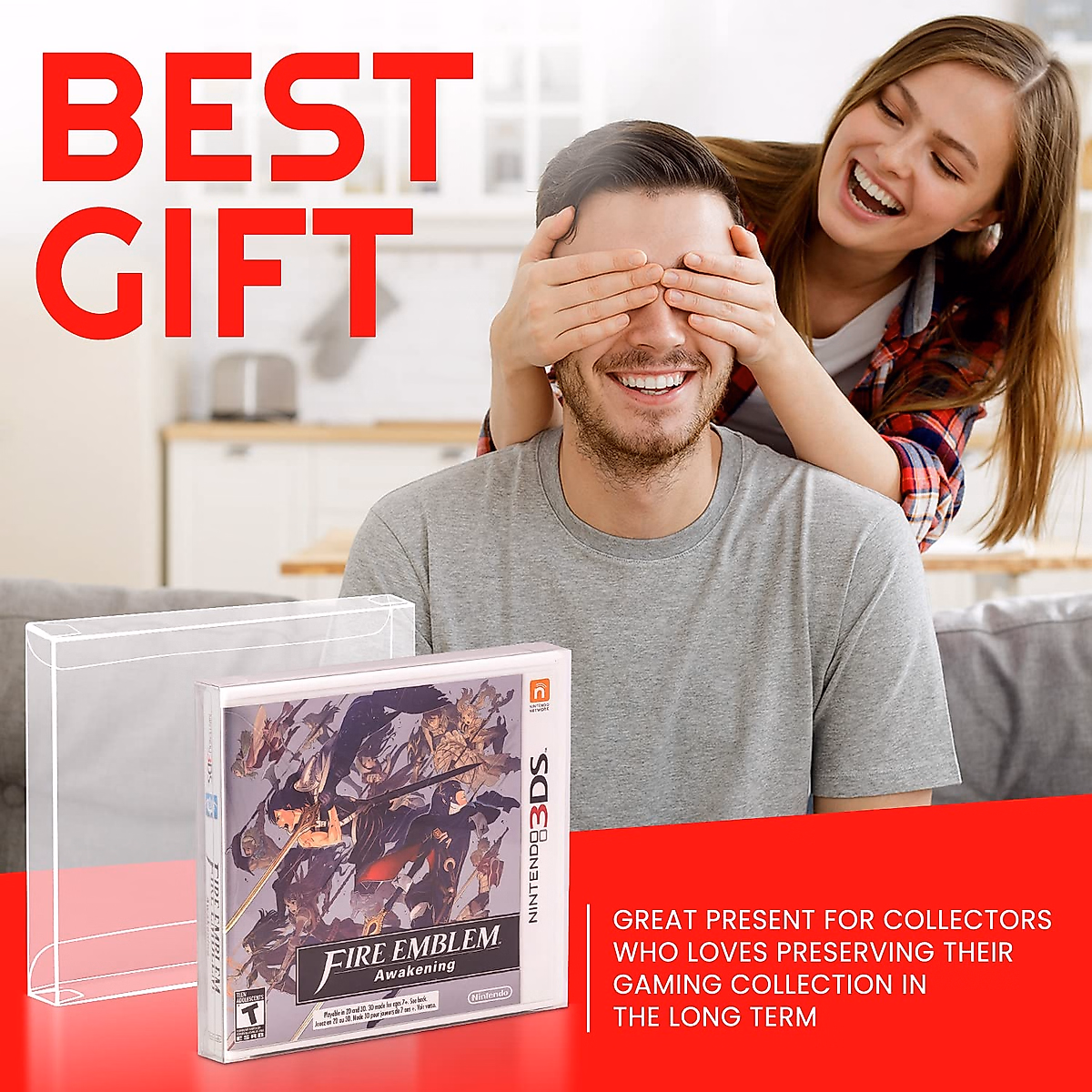 Premium Display Case Protectors Compatible for Nintendo 3DS Game Box , 0.40mm Thick and Clear PET Plastic Cases Compatible for Pokemon, Super Smash, Animal Crossing, Zelda, Minecraft (Pack of 25)