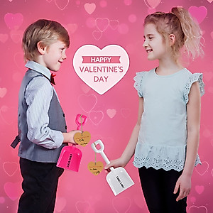 24 Pack Valentine's Greeting Cards With Plastic Toy Shovels,24 I Dig You Stickers,24 Ropes,24 Valentines Day Cards,Prizes For School Classroom,Kids Exchange Gifts,Party Favors,Kids Sand Shovels