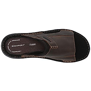 Rockport Men's Darwyn Slide 2 Sandal, Brown II Leather, 11 M US