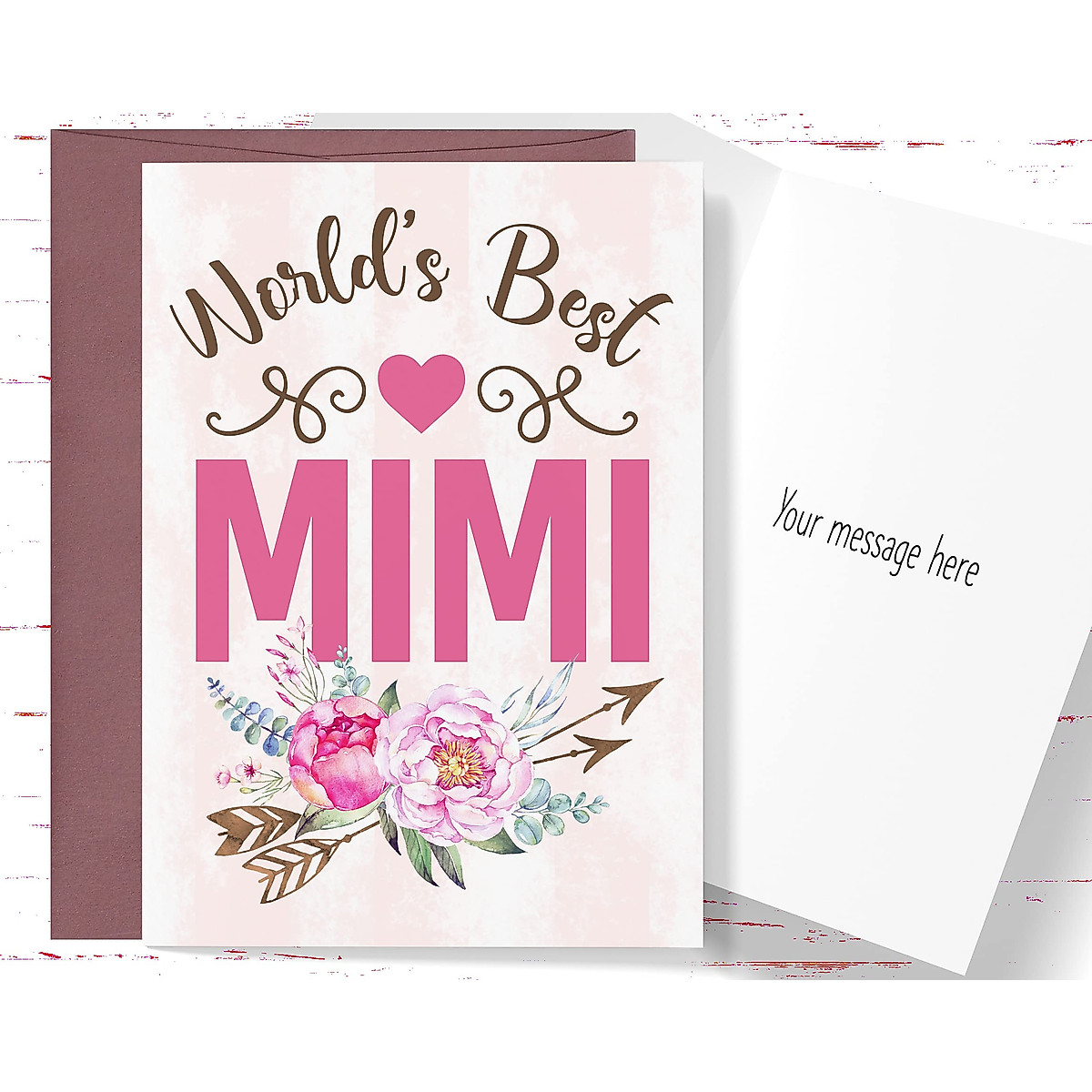Audacious Cards Mother's Day Card for Mimi, Birthday Card for Mimi, World's Best Mimi Greeting Card for All Occasions