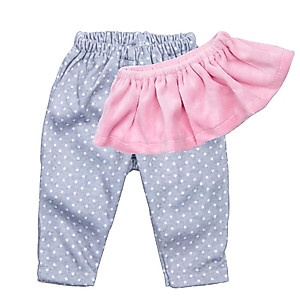 Reborn Baby Doll Clothes fit 16-18 Inch Reborn Dolls Girl Cute Pink Rabbit Thick Coat Dolls Clothes Outfits Set 4 Pieces of Pack