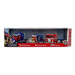 Transformers Optimus Prime 1:32 3-Pack Die-Cast Cars, Toys for Kids and Adults