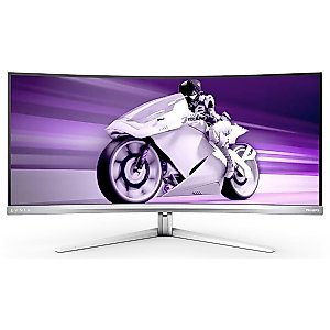 Philips Evnia 34M2C8600 QD OLED Curved Gaming Monitor w/UltraWide WQHD Resolution, 175Hz, AMD FreeSync Premium Pro, USB-C Docking, Height Adjustable, 4-Year Advance Replacement, Xbox PS5 Switch