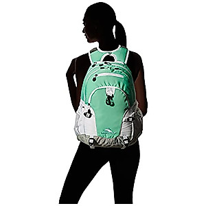 High Sierra Loop Backpack, Travel, or Work Bookbag with tablet sleeve, One Size, Aquamarine/White/Ash