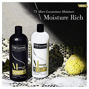TRESemmé Shampoo for Dry Hair Moisture Rich Professional Quality Salon-Healthy Look and Shine Moisture Rich Formulated with Vitamin E and Biotin, 28 Fl Oz (Pack of 3)