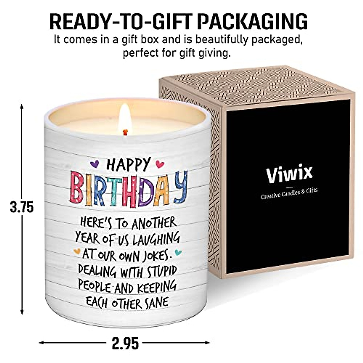 Friendship - Best Friend Gift for Women Birthday Unique - Happy Birthday Gifts for Friend, Bestie Lavender Candle 10Oz