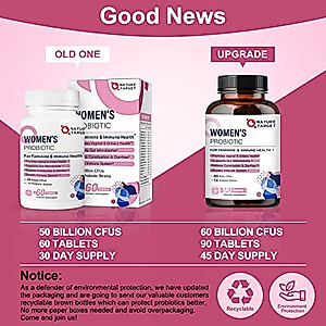 Probiotics-for-Women, Probiotics and Prebiotics, Cranberry and D-Mannose, 50-Billion-CFUs, Organic Probiotics for Digestive Health/Gut Health/Immune Booster/Weight Management, Women's Probiotics