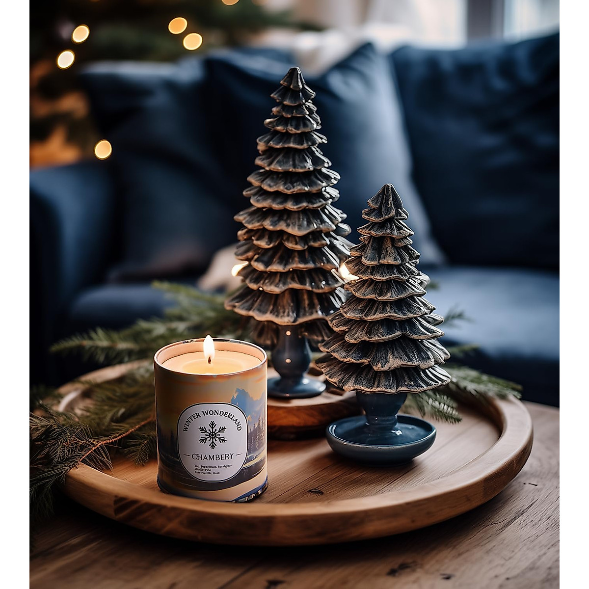 CHAMBERY Winter Wonderland Candle | Inspired by The Rocky Mountains in Premium Tin | Soy Wax with Lead-Free Cotton Wick | 55-Hour Burn | Festive Fragrance for The Season