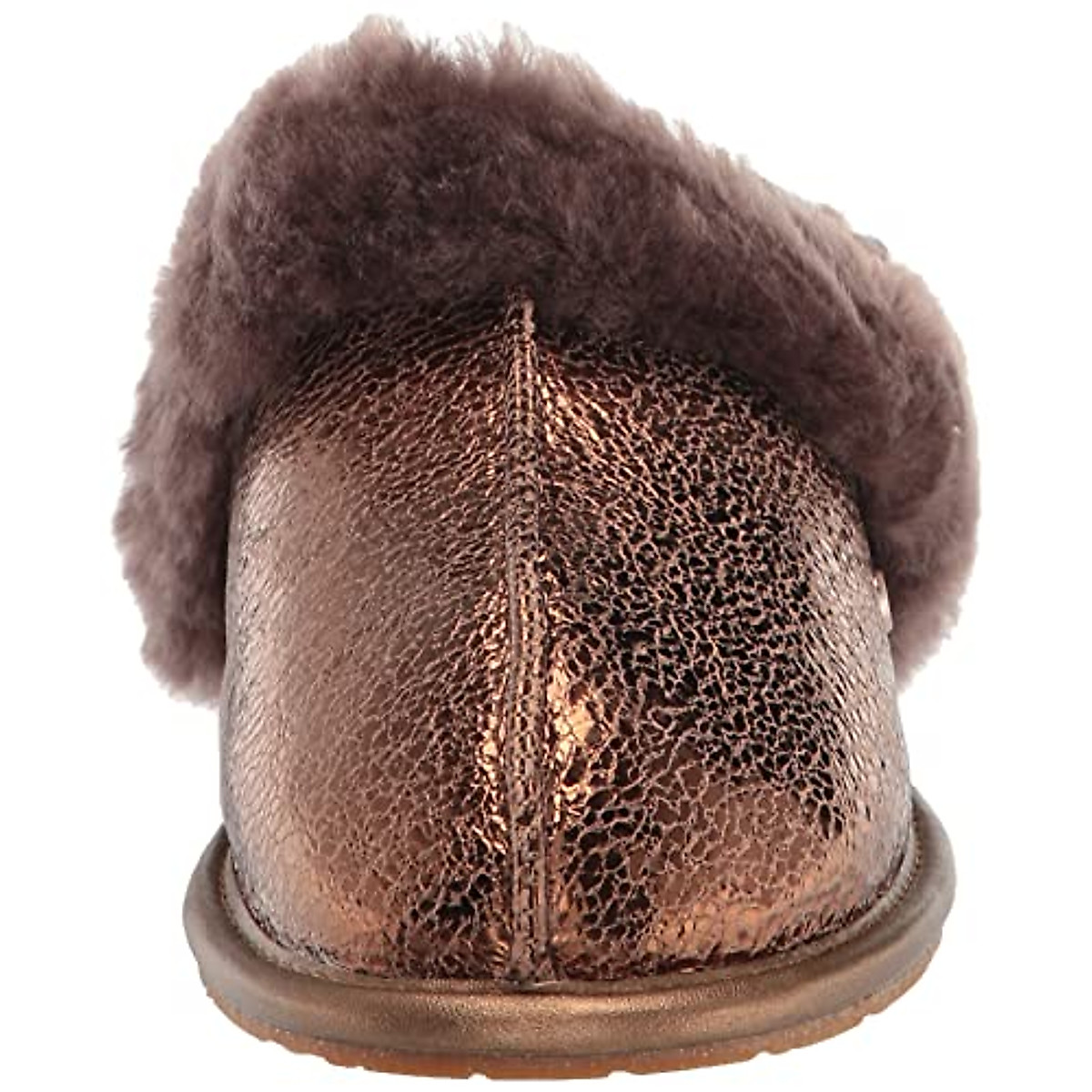 UGG Women's Scuffette II Metallic Sparkle Slipper, Bronze, 6