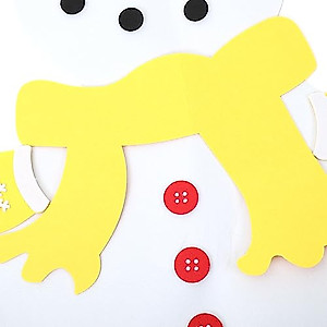 MECUTP DIY Felt Christmas Snowman Game Set, Wall Hanging Xmas Gifts with 38 Detachable Ornaments for Christmas Decorations, 50 * 100 cm