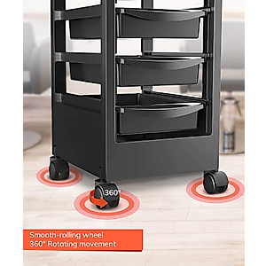 TASALON Budget Hair Styling Salon Trolley Cart with Wheels and 5 Drawers, Salon Rolling Cart for Extra Hairdresser Storage, Tool Free Rolling Salon Cart for Hair Stylist, Hairdresser, Beauty, Tattoo