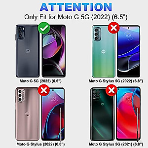 TQLGY 3 Pack Screen Protector for Motorola Moto G 5G 2022 with 2 Pack Camera Lens Protector, Tempered Glass Film, 9H Hardness - HD - Bubble Free - Anti-Scratch - Easy Installation
