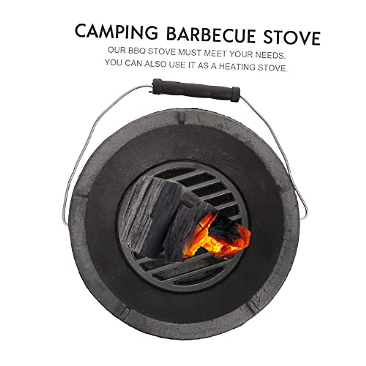 Yardenfun Outdoor Grill Portable Camping Stove Grill for Camping Japanese Dining Table Charcoal Burner Charcoal Outdoor Grills Outdoor Fire Pits Barbecue Grill Stove for Bbq Pig Iron On Foot