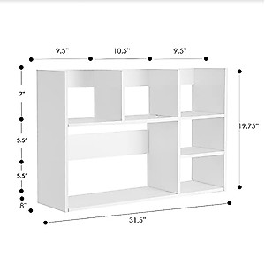 TY ARTS & CULTURE - Storage Closet Rack Office Home Bathroom Shelves Storage - Multi Functional Sizes cabinets Shelves Extra Large White Desk Organizer Shelves Case Racks Multi Units Storage System