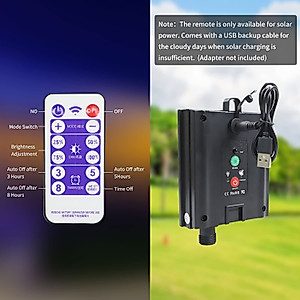 MUYUN American Flag Lights Solar Powered&Plug-in, 420LED Flag Net Light with Remote, 8 Modes Fairy String Light for Christmas Decorations Party Home Decor July 4th Independence Day