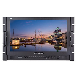 FEELWORLD P173-9HSD-RM 7RU 17.3 Inch Rack Mount Broadcast LCD Director Monitor with Full HD 1920×1080 3G-SDI HDMI YPbPr Input and Output