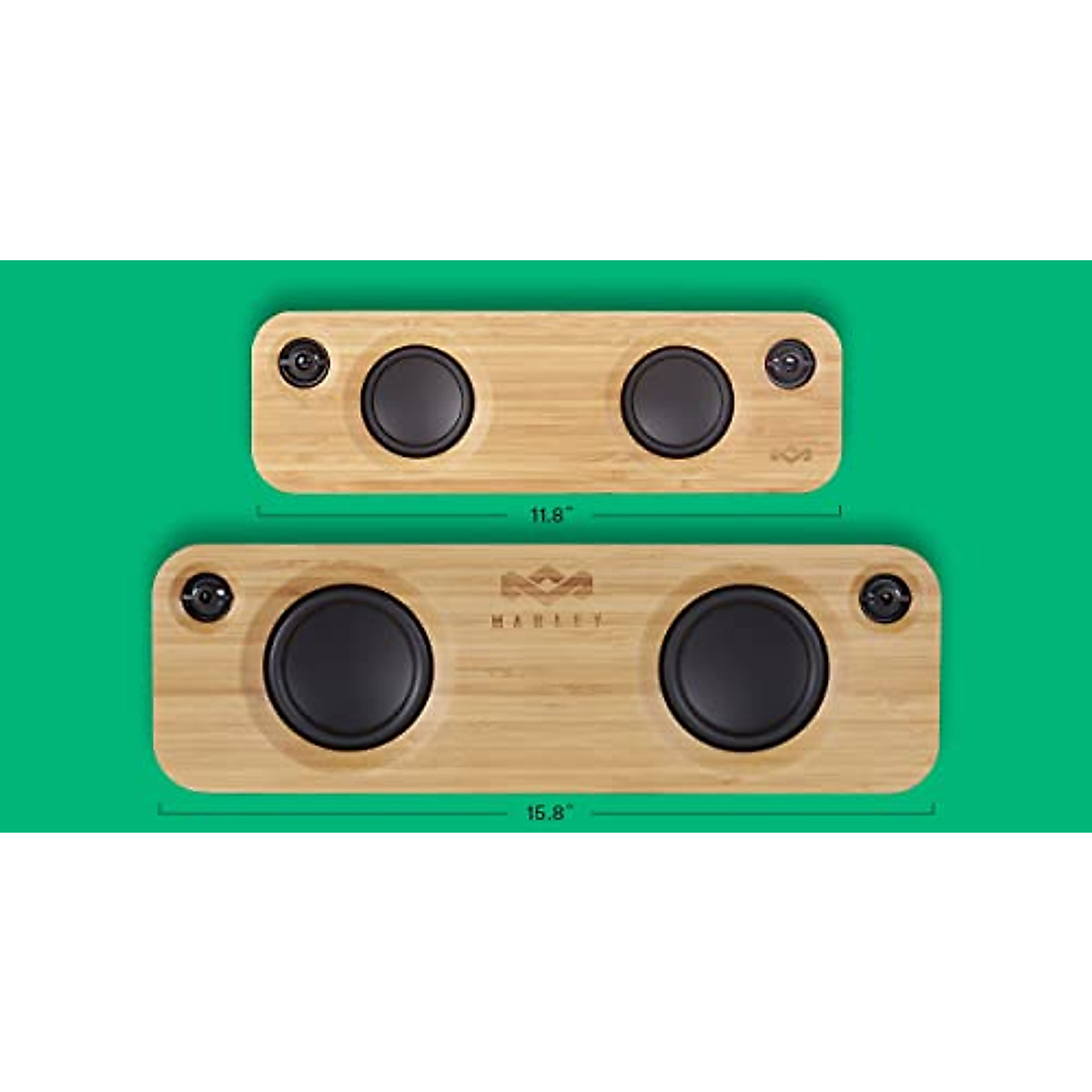 House of Marley Get Together Mini: Portable Speaker with Wireless Bluetooth Connectivity, 10 Hours of Indoor/Outdoor Playtime, and Sustainable Materials, Signature Black