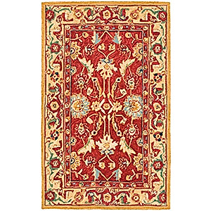 SAFAVIEH Chelsea Collection Accent Rug - 2'6" x 4', Black, Hand-Hooked French Country Wool, Ideal for High Traffic Areas in Entryway, Living Room, Bedroom (HK80A)