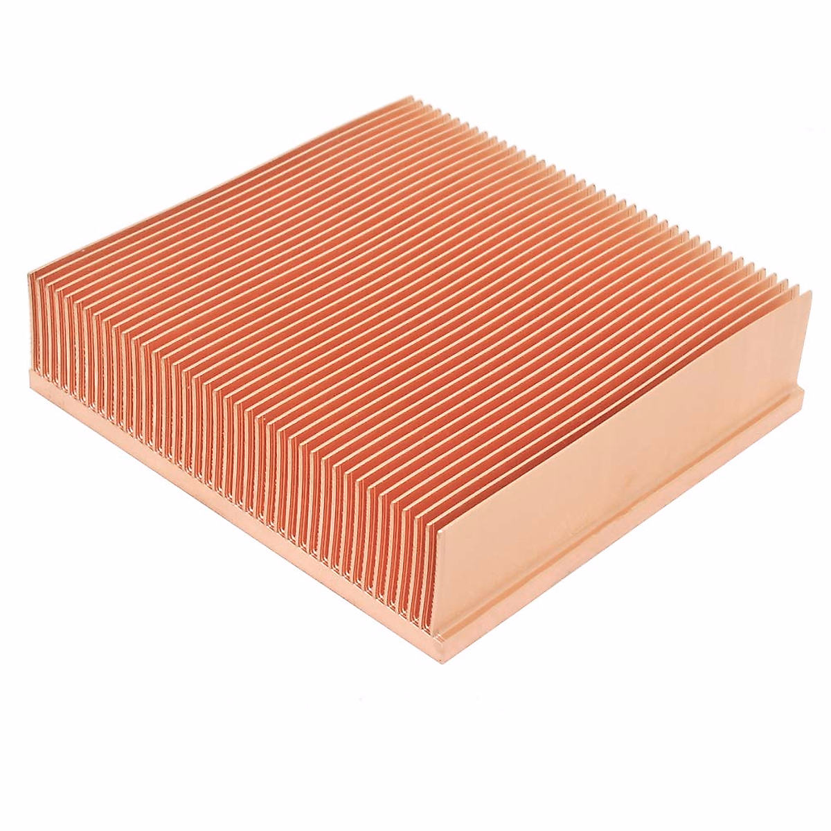 DIY Pure Copper Skiving Fin Heatsink 80x80x20mm / 3.15x3.15x0.79 inches for Electronic Chip LED Cooling