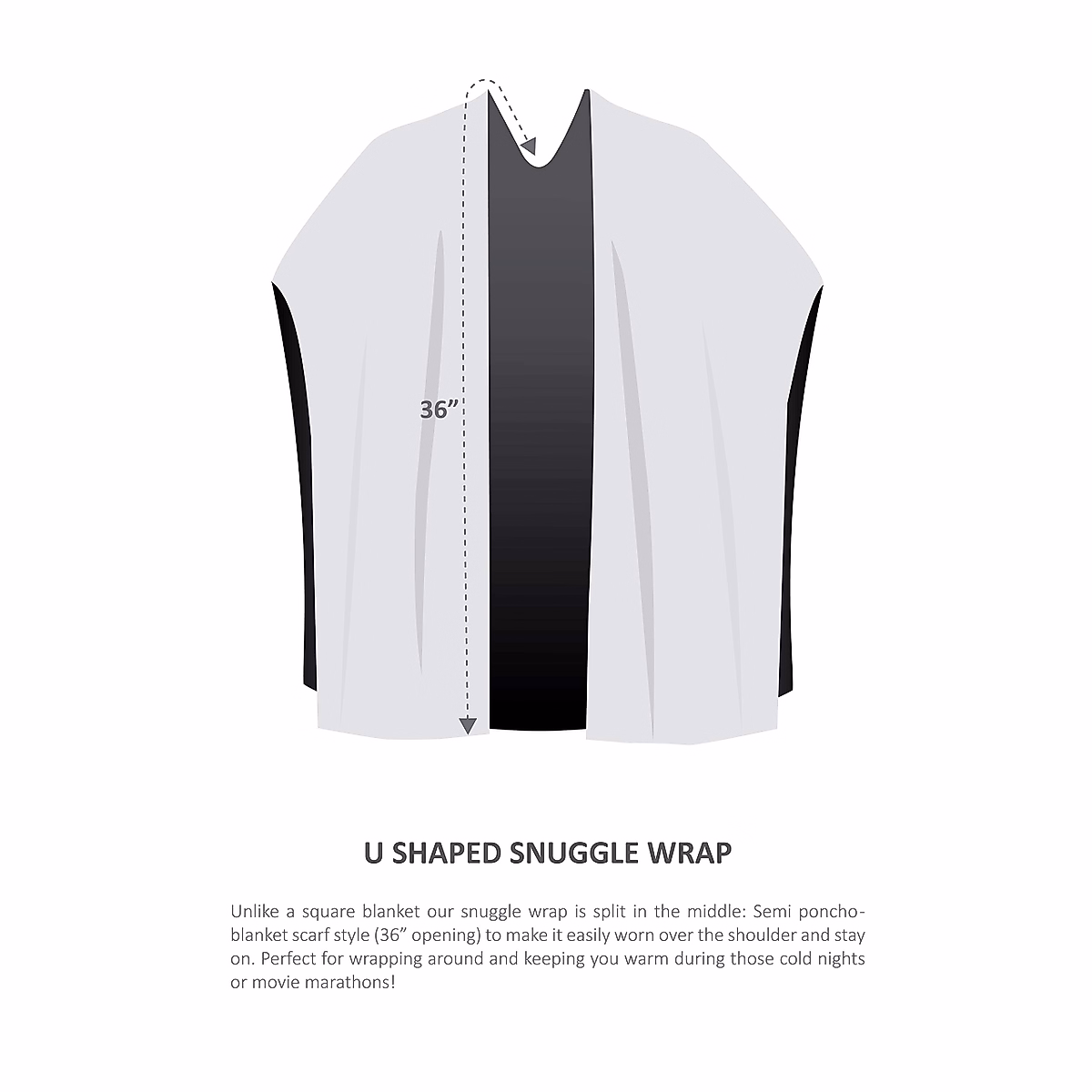 Beautyrest Ultra Soft Sherpa Berber Fleece Electric Poncho Wrap Blanket Heated Throw with Auto Shutoff, 50 in x 64 in, Dusty Blue Lattice