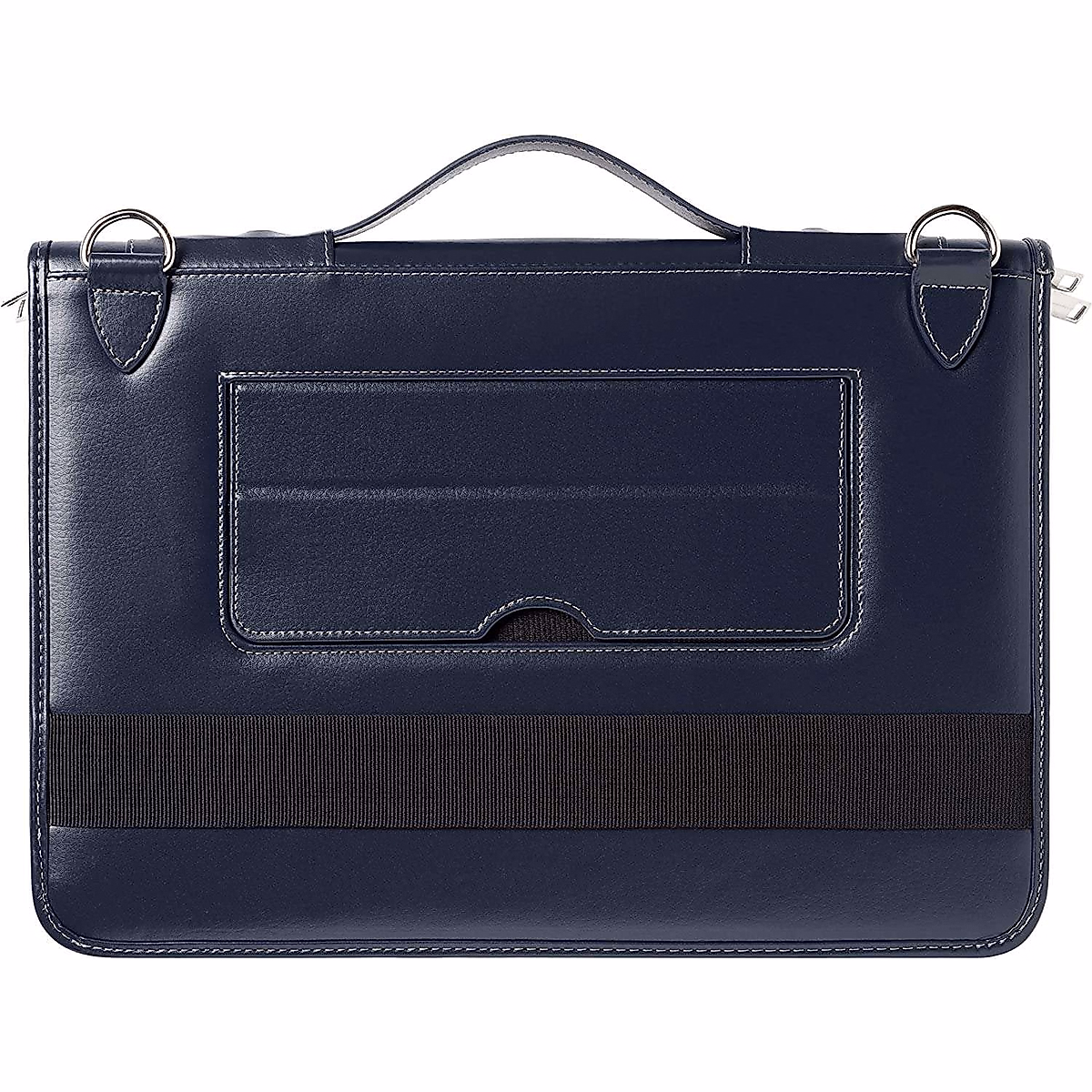 Broonel Blue Leather Laptop Messenger Case - Compatible with ASUS Chromebook Flip C214 11.6"