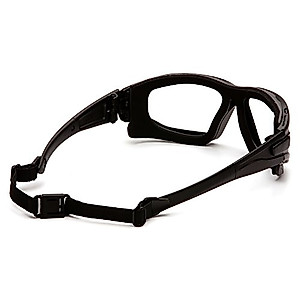 PYRAMEX I-Force Slim Safety Goggle, Black Frame/Clear Anti-Fog Lens