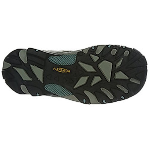 KEEN Women's Voyageur Low Height Breathable Hiking Shoes, Brindle/Alaskan Blue, 8 US