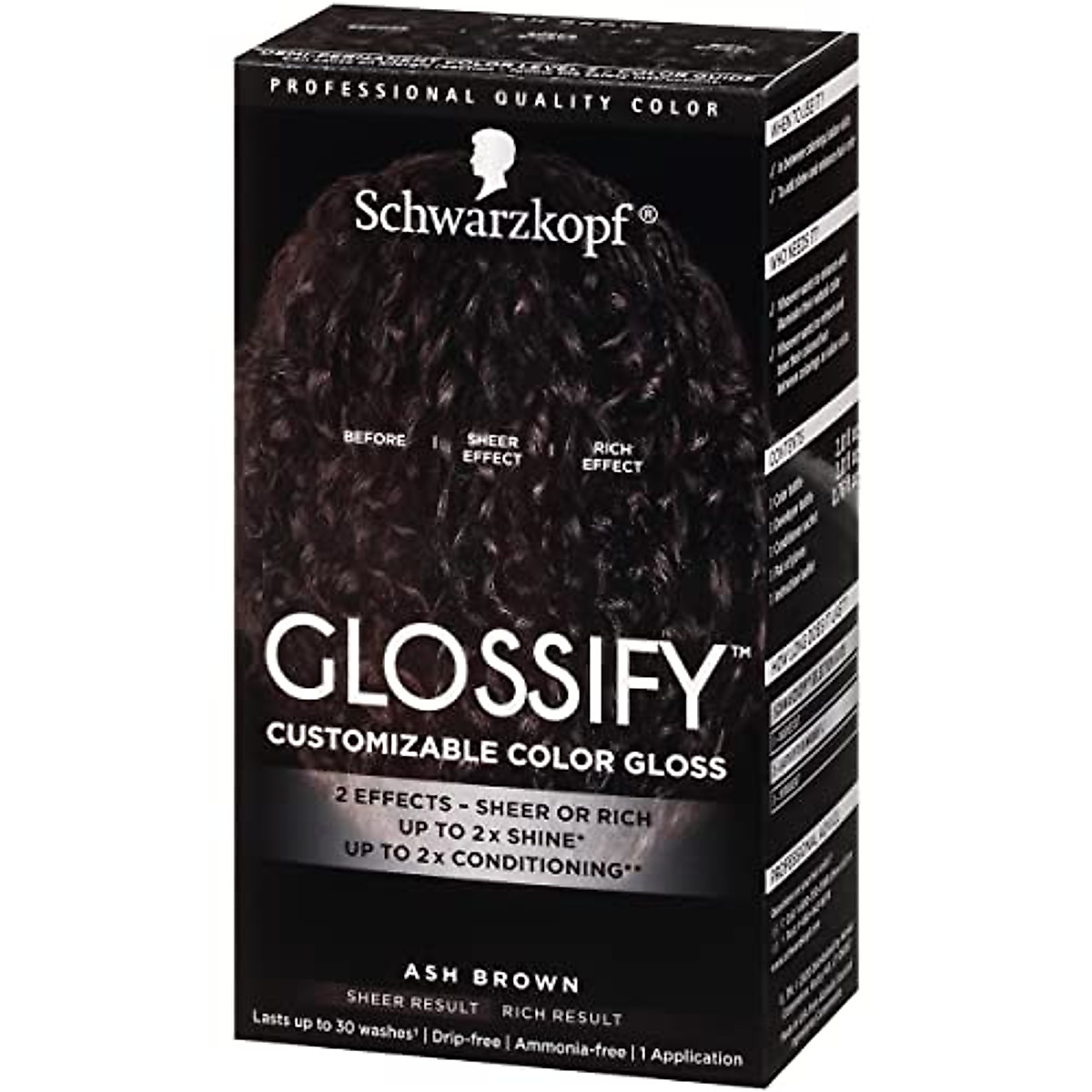 Schwarzkopf Glossify Customizable Color Gloss, Ash Brown