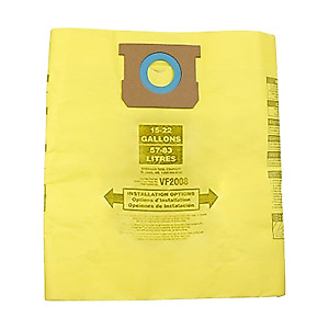 kingsea 90673 Vacuum Bags Dust Collection Bag Compatible with Shop Vac 15-22 Gallon Vacuum Bags Type J - 90673, Type G - 9066300, VF2008, Part# 90663 90673 9066300 9067300 VF2008, 5Pack