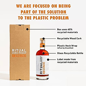 RITUAL ZERO PROOF Rum Alternative | Award-Winning Non-Alcoholic Spirit | 25.4 Fl Oz (750ml) | Only 5 Calories | Sustainably Made in USA | Make Alcohol Free Cocktails