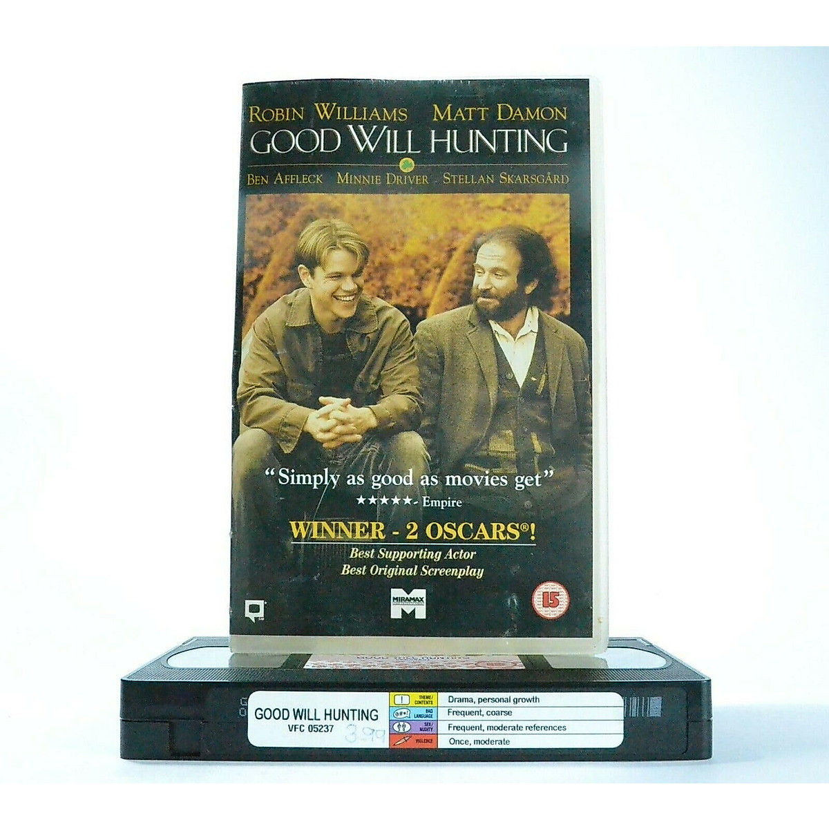 Good Will Hunting: (1997) Drama; Self Taught Genius - R.Williams/M.Damon - VHS