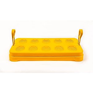 Easy Hatch Reptile Incubation Egg Trays; Each Tray Holds Reptile Eggs Over Incubation Substrate Fits Inside Reptile Incubation Box (3 Pack, Yellow)