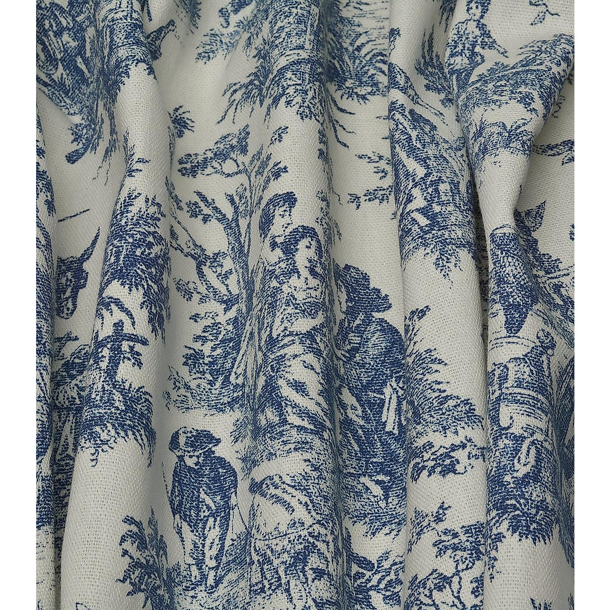 Waverly - Premium Printed Cotton Fabric by The Yard, Floral Design, DIY, Craft, Project, Sewing, Designer Upholstery and Home Decor, 54" Wide (Rustic Life Collection, Indigo)