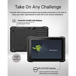 Minno Resilient Rugged Android Tablet | No Scanner (10 Inch)
