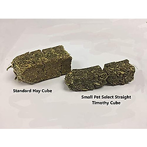 Small Pet Select - Straight Timothy Hay Cubes - 100% All Natural Timothy Hay, Not Blended - Delivered Fresh, Guarantee, (1 lb)