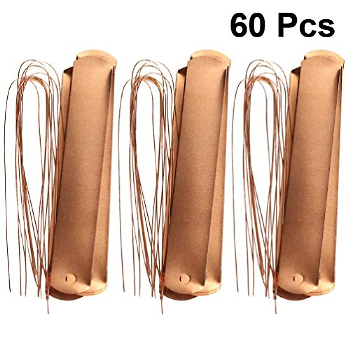 Hemoton Plant Accessories 60 Packs Copper Garden Tags with Ties, Reusable Hanging Copper Gardening Labels for Farm Pots Flower Bed, 4.7-Inch Garden Tags