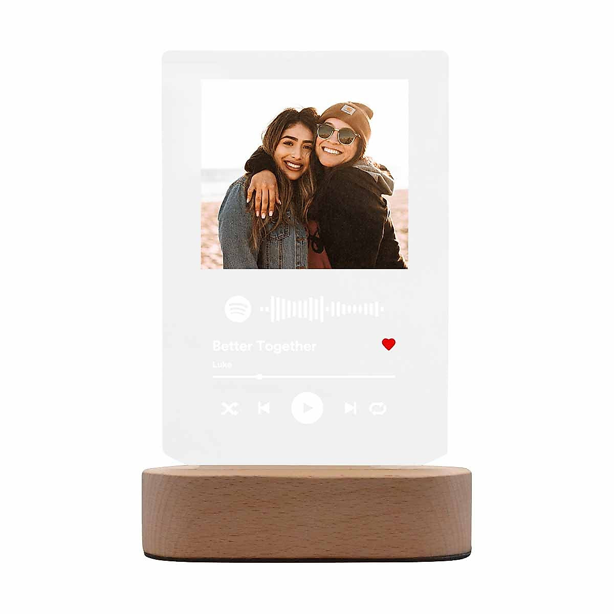 Personalized Acrylic Song with Photo Custom Acrylic Album Cover Gifts for Music Lover Friends Sister