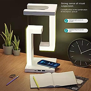 Yiwa Smartphone Wireless Charging Suspension Table Lamp Eye Protection Led Night Light Home Romantic Decoration Wireless Charging