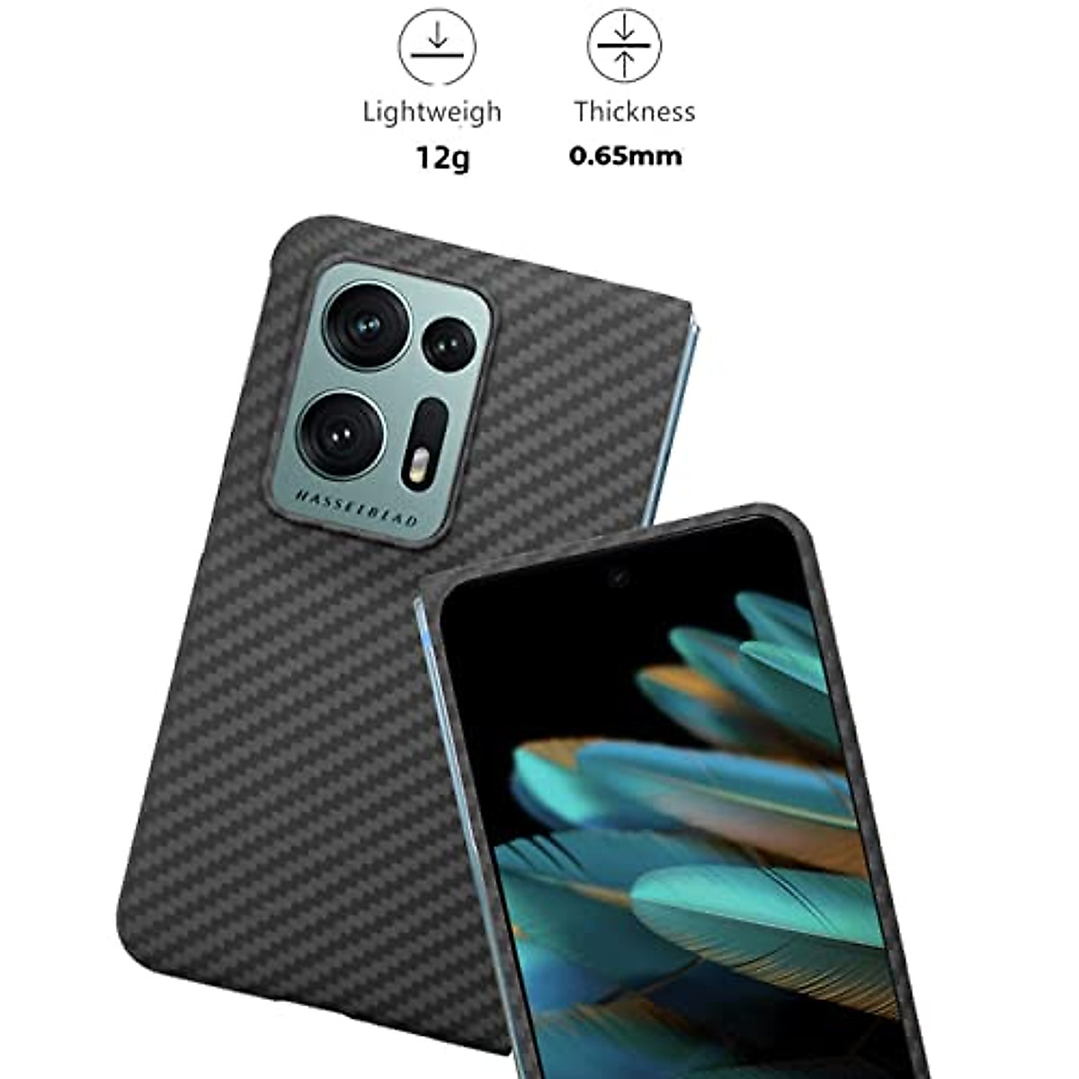 GIMENOHIG Ultra Thin and Light Carbon Fiber Case for Oppo Find N2 (for Oppo find n2)