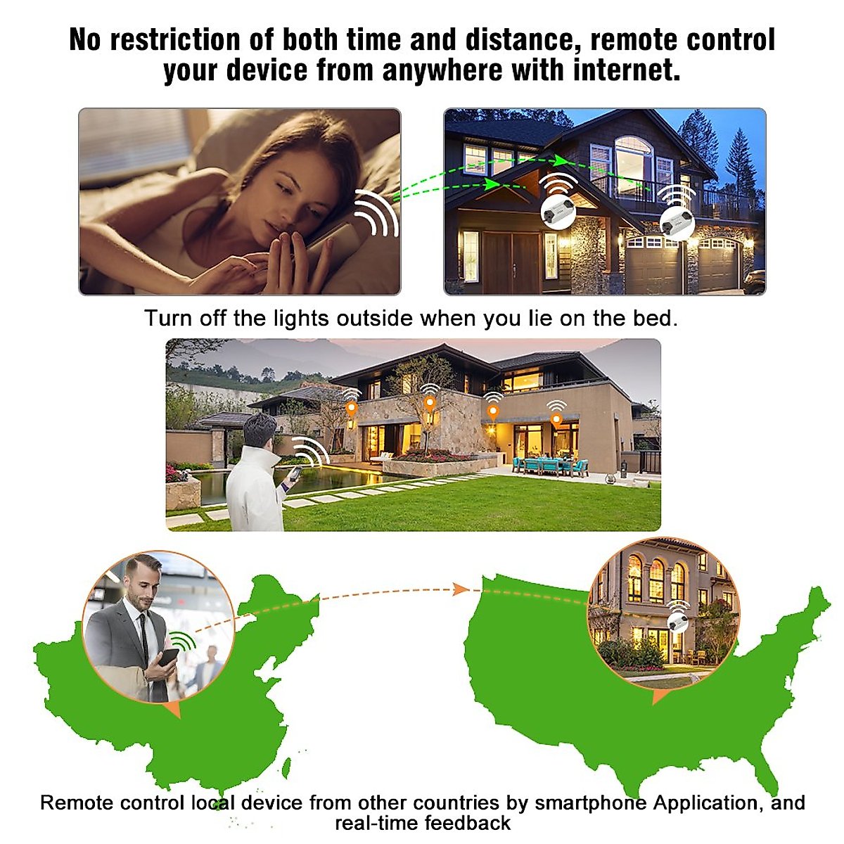 eMylo WiFi Relay Switch Wireless Light Remote Control Module for Smart Home Automation Compatible with Alexa 6 Packs