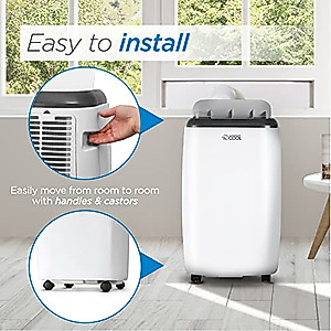 Commercial Cool CPT08HWB Air Conditioner with Remote Control Portable AC, 12000 BTU+HEAT, White