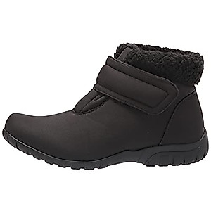 Propét Women's Dani Strap Snow Boot, Black, 10 Wide