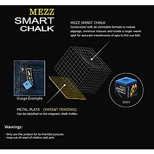 Mezz Smart Pool cue Billiard Chalk - Blue - One Piece