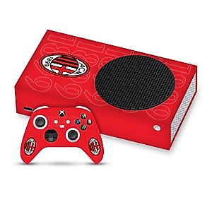 Head Case Designs Officially Licensed AC Milan 1899 Black Logo Art Vinyl Sticker Gaming Skin Decal Cover Compatible with Xbox Series S Console and Controller Bundle