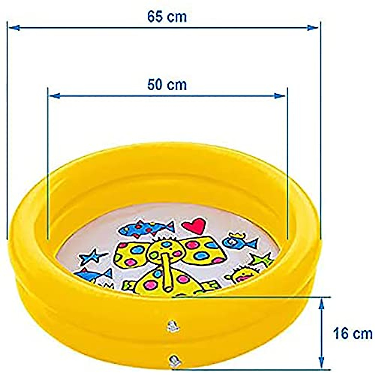 Nflatable Kids Kiddie Pool, Wading Pool for Toddler Durable Swimming Pool, Family Above Ground Pool, Summer Outside Round Pools for Children Adults Garden Backyard,Yellow