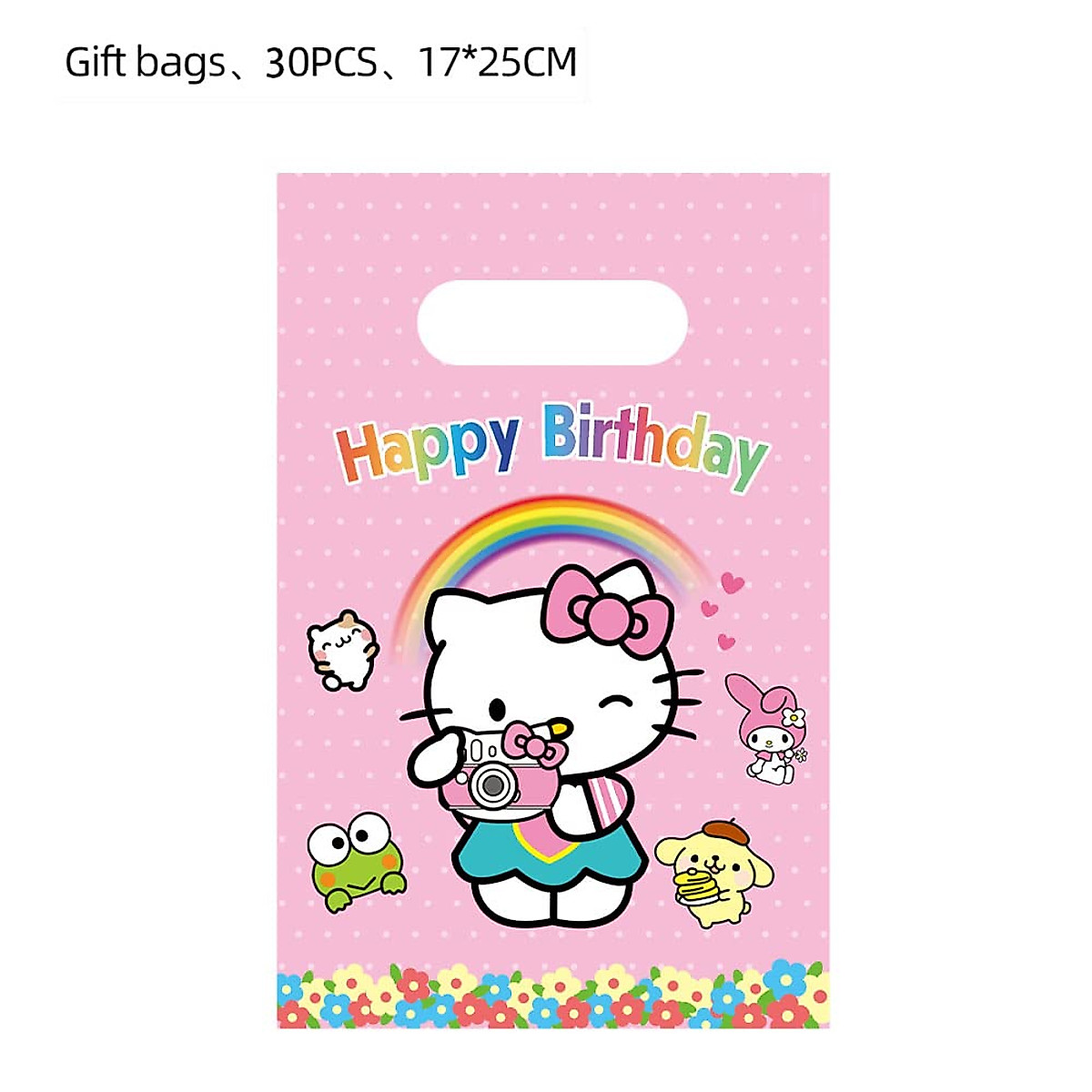 30pcs Hello Cat Kitty Birthday Party Gift Bags Candy Bags Goody Bags Hello Cat Kitty Birthday Party Supplies Decorations