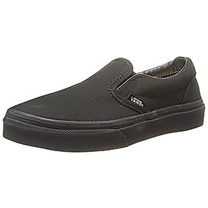 Vans Kids Unisex Classic Slip On, Black/Black, Size 12 Little Kid
