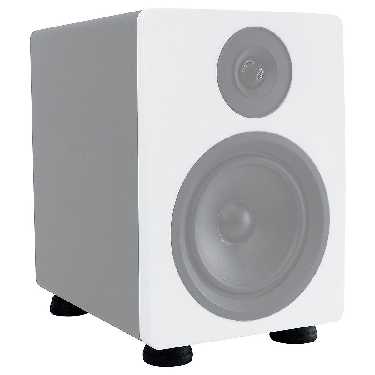 (8) Rockville ISOPAD Aluminum/Silicone Isolation Pad Feet For Speakers/Monitors